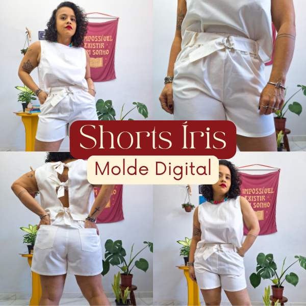 Shorts Íris - Tam. M - natdotulipaatelie | Hotmart