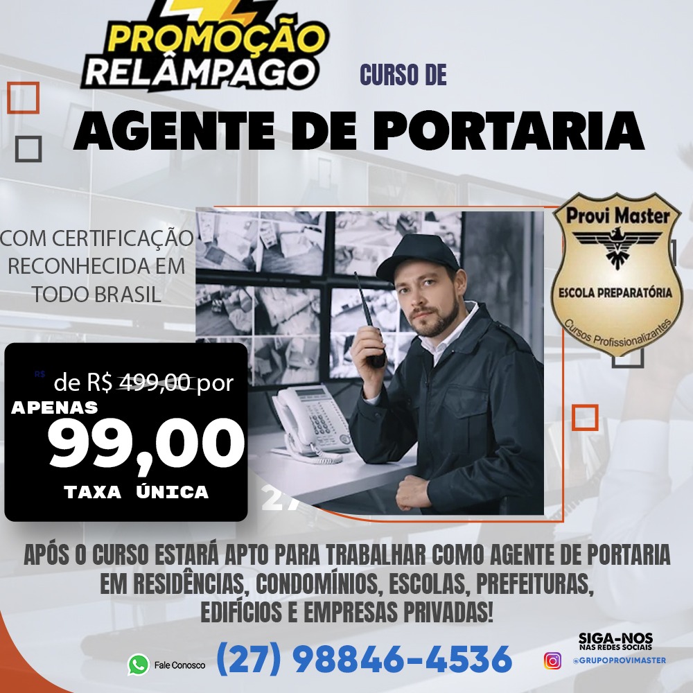 CURSO DE AGENTE DE PORTARIA PROFISSIONAL