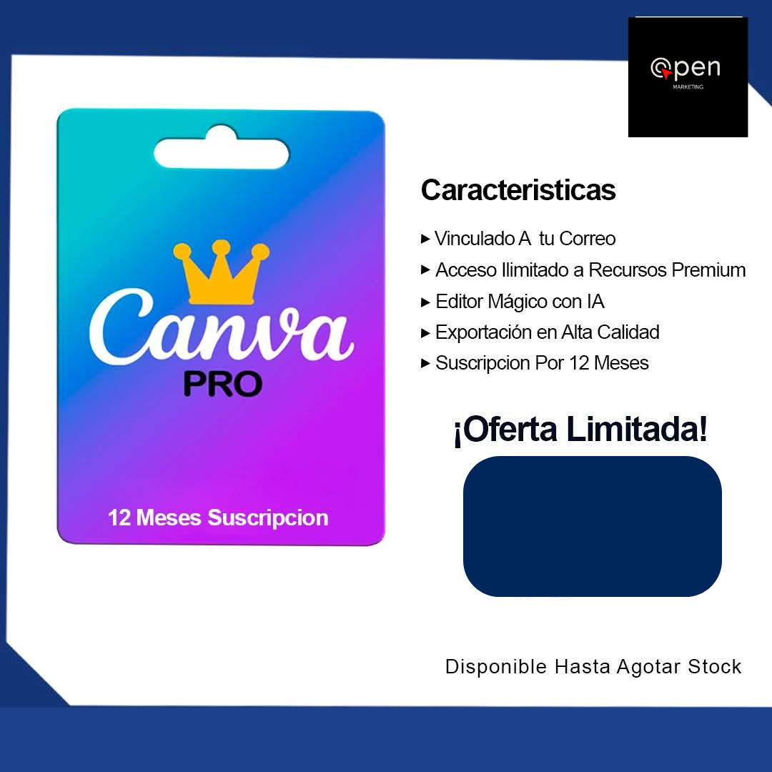 CANVAS PRO 1 AÑO - Open Marketing | Hotmart