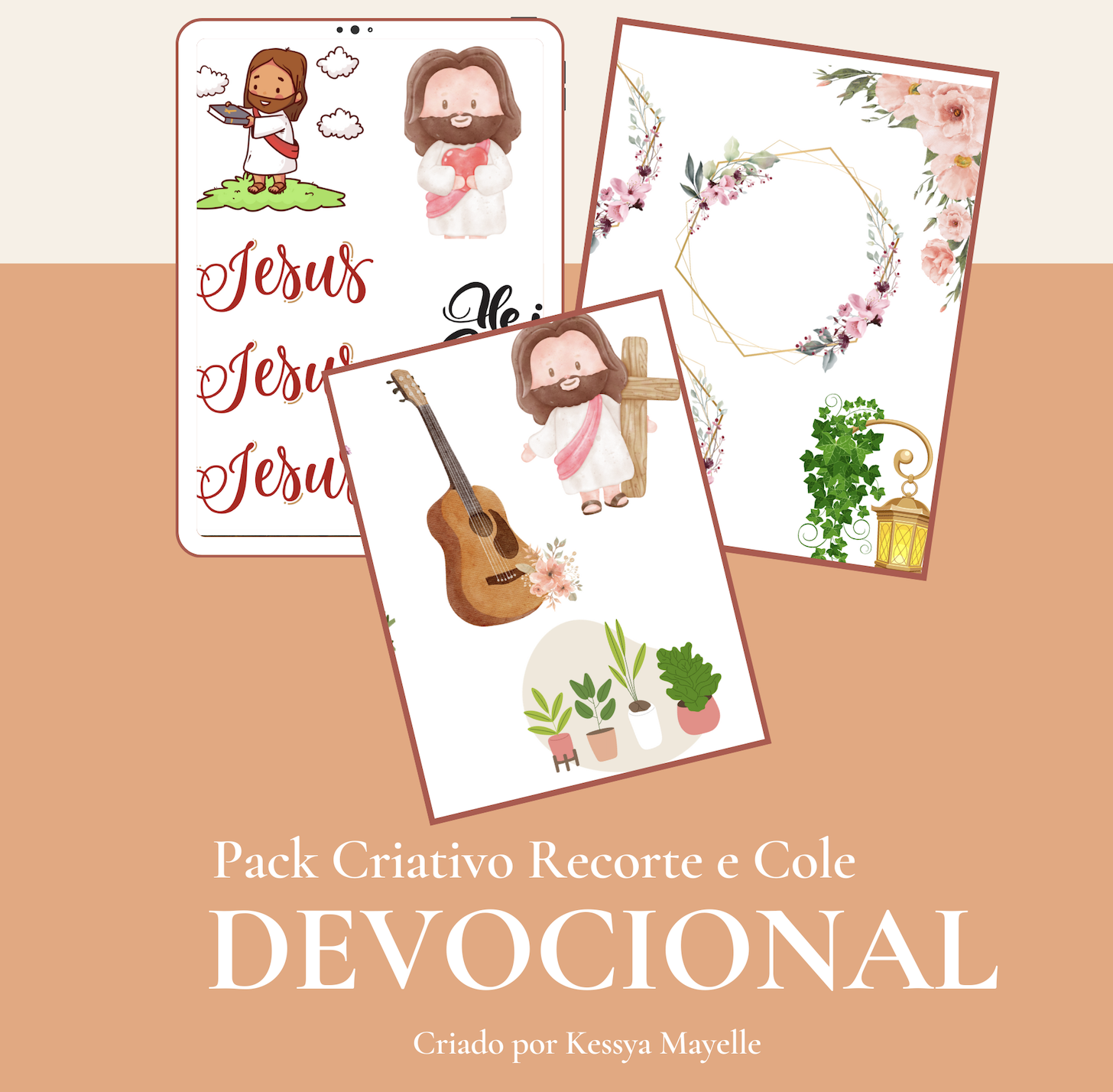 Pack Recorte e Cole- Devocional e Journal - Kessya Mayelle Silva e ...