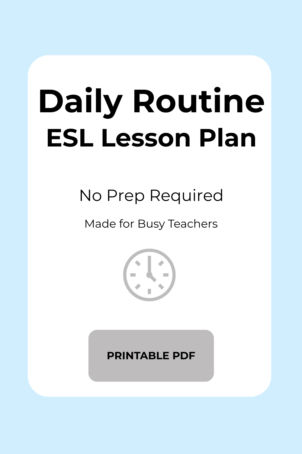 Daily Routine – Ready-to-Use English Lesson Plan (A1/A2) | Hotmart