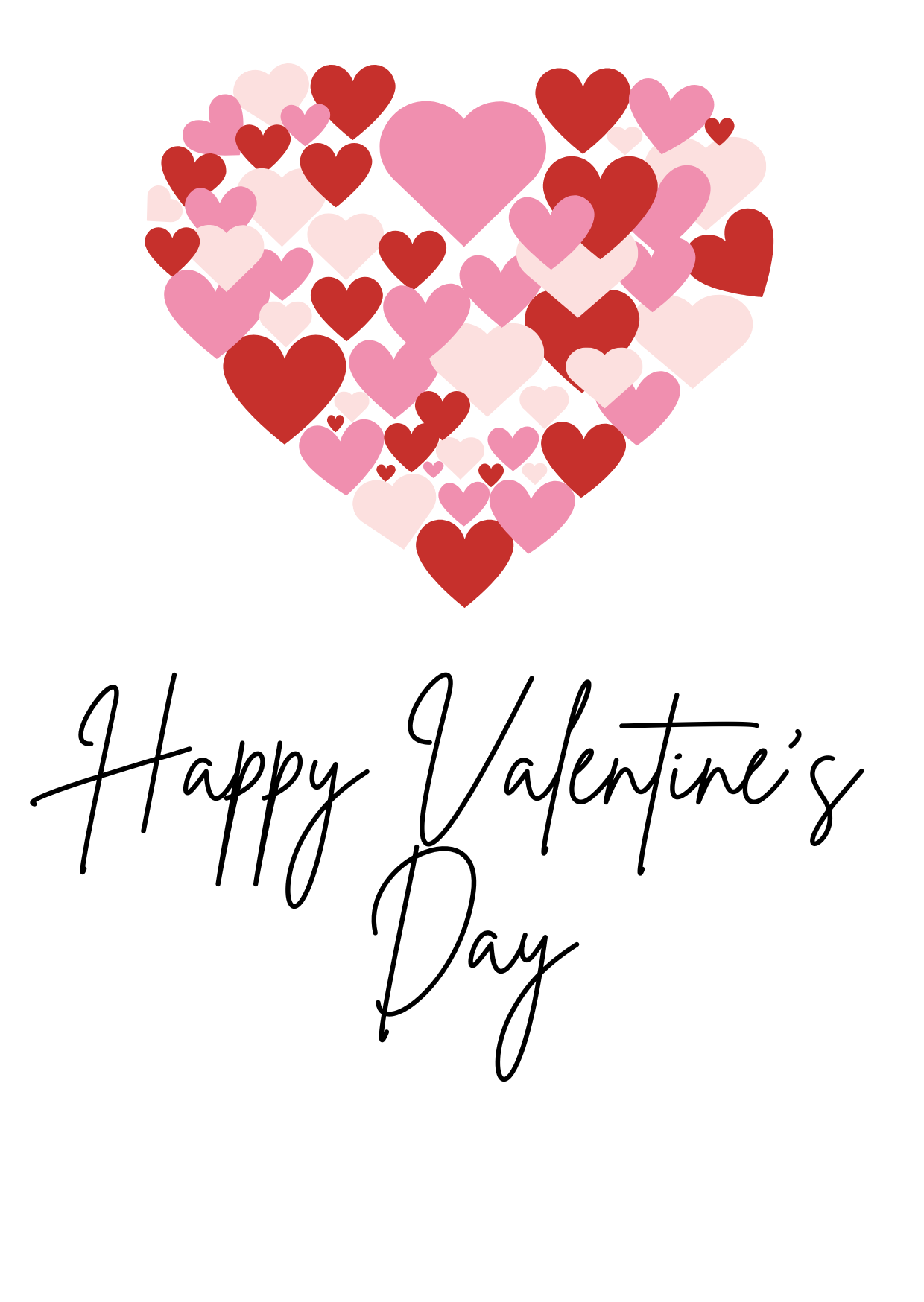 Cute Valentine's Card or Template- A Day to Give Love