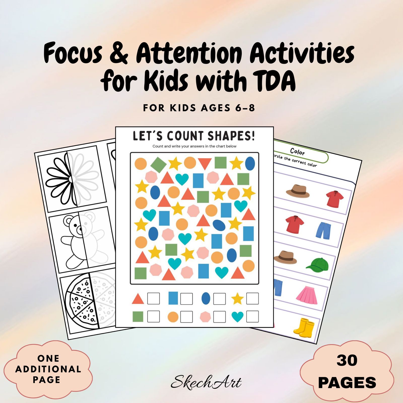 Color Focus & Attention Activities for Kids with ADHD (Ages 6–8...