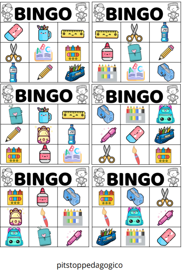 Bingo dos materiais escolares - Ingrid | Hotmart