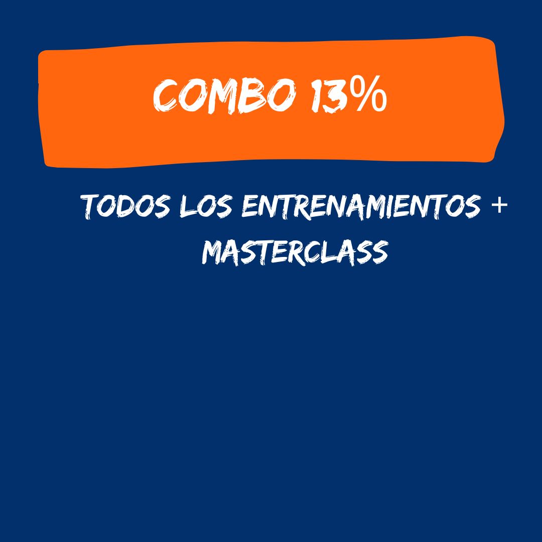 Todos los entrenamientos + masterclass - 13% | Hotmart