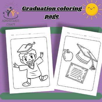 End of the Year - Summer May Graduation coloring page Activities Art ...