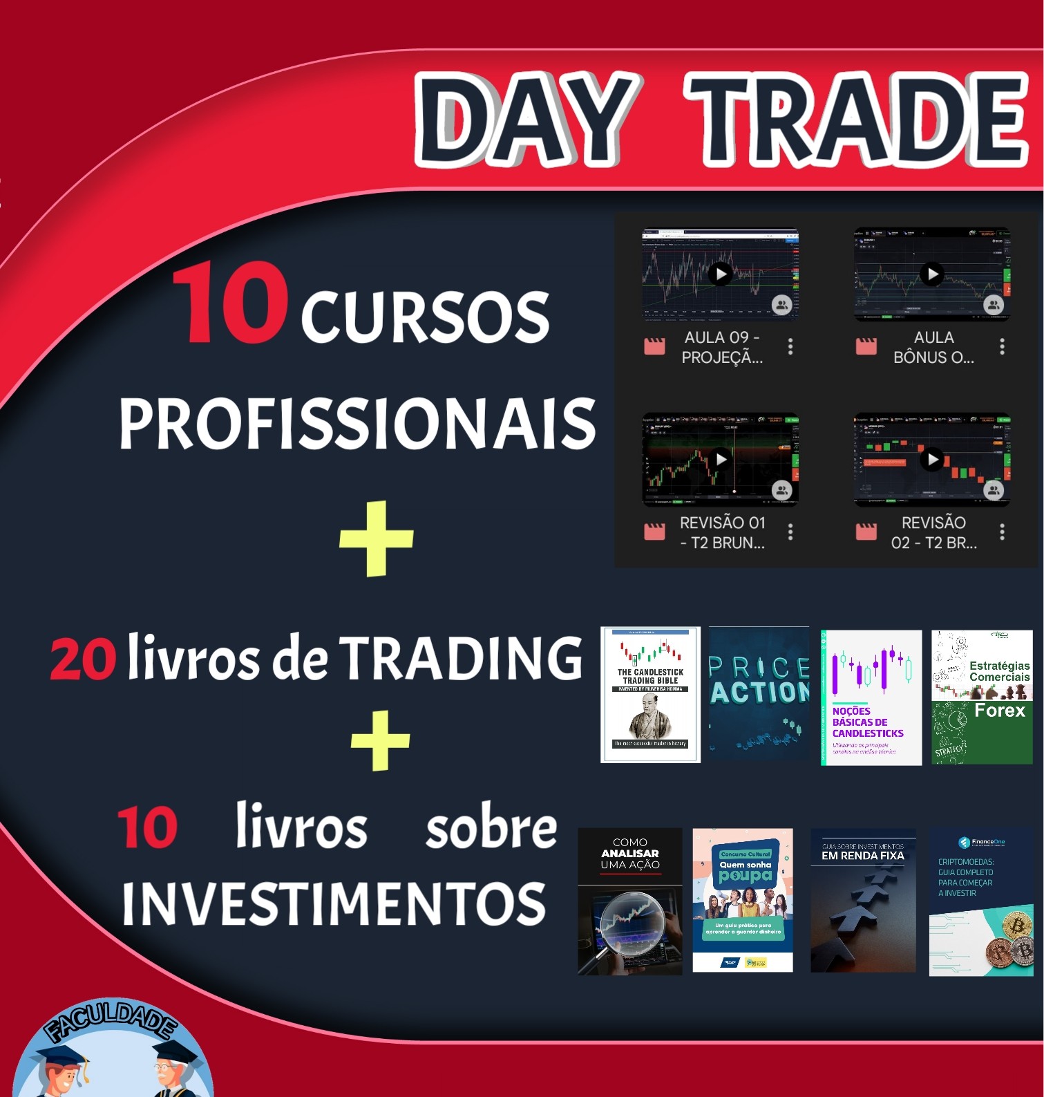 10 CURSOS DAY TRADE bônus de +20 ebooks de Trading e +10 ebooks de ...