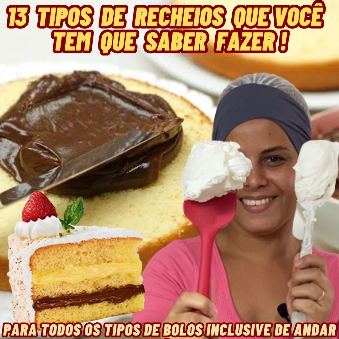 13 TIPOS DE RECHEIOS DE BOLO QUE VOCE TEM QUE SABER (bem estruturados )