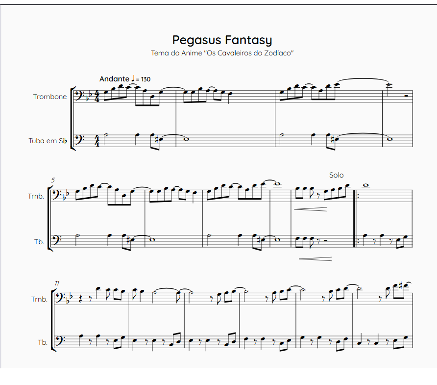 Pegasus Fantasy - Duet Trombone e Tuba