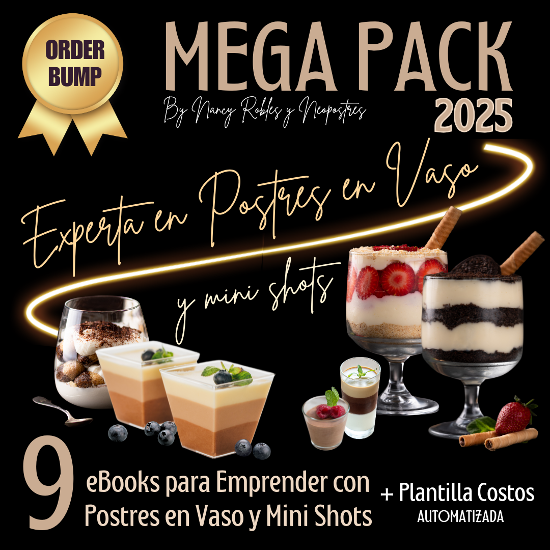 Experta en Postres en Vaso y Mini Shots - Mega Pack para Emprender