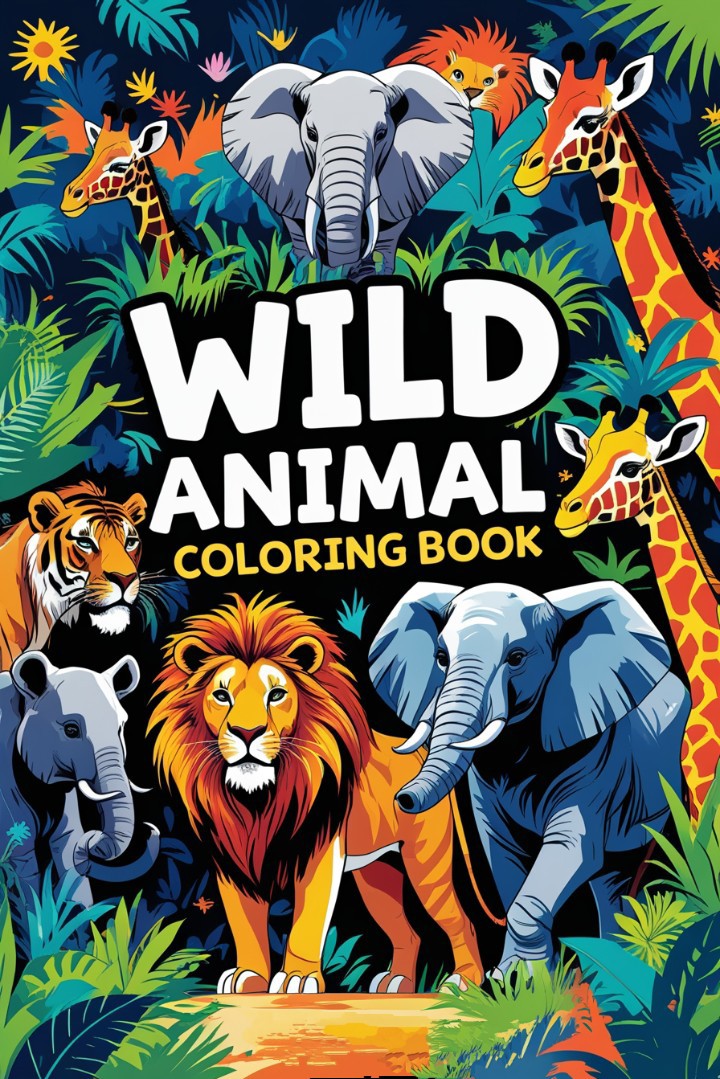 WILD ANIMAL COLORING BOOK