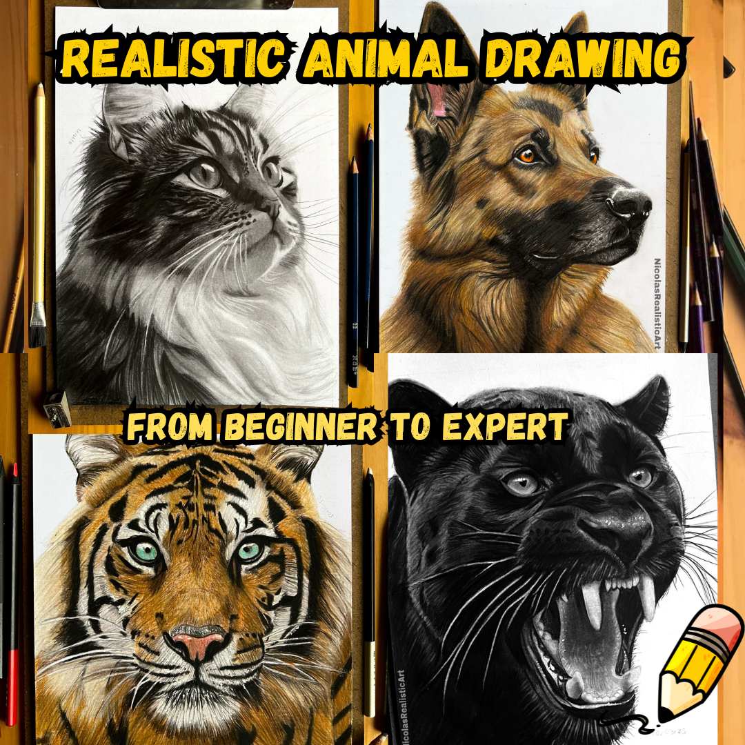 Realistic Animal Drawing - Nicolás Espinoza | Hotmart