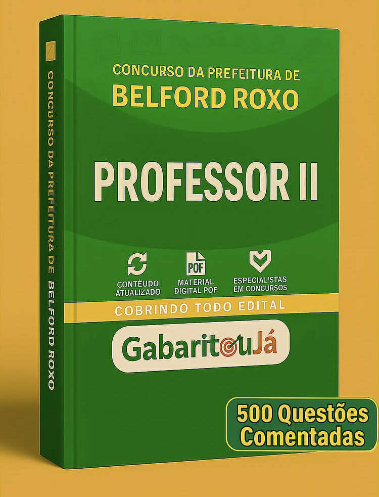 Combo E-book - Concurso Municipal Prefeitura de Belford Roxo/RJ - 500 Questões Comentadas ...