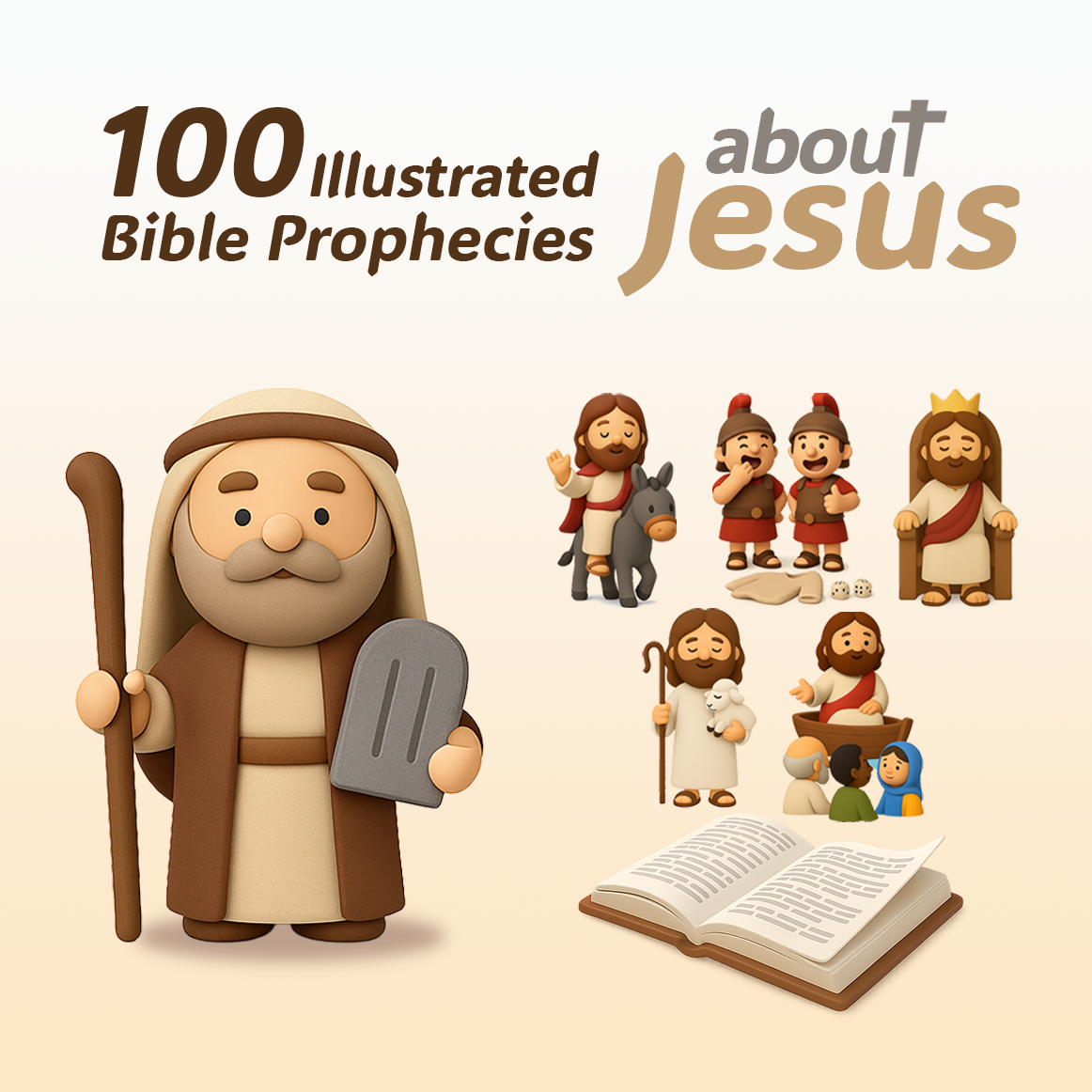 100 Illustrated Bible Prophecies About Jesus (EN-ES)