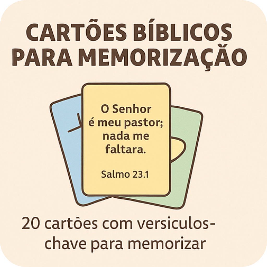 Cartões Bíblicos de Memorização — Palavras de Fé - alex silva bezer...