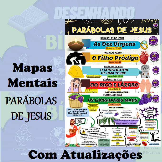 AS PARÁBOLAS DE JESUS - MAPAS MENTAIS BÍBLICOS - SyReis | Hotmart