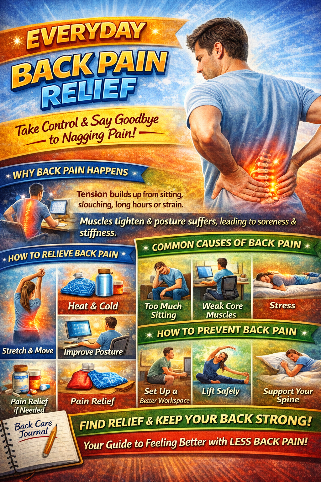 Everyday Back Pain Relief - Sebastian alveal | Hotmart