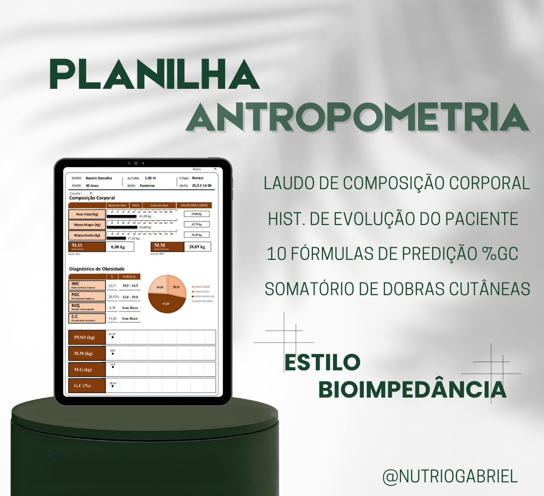 PLANILHA - Avaliação da Composição Corporal - Gabriel Ramalho | Nut...