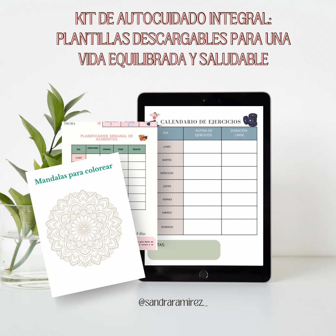 KIT DE AUTOCUIDADO PLANTILLAS DESCARGABLES PARA UNA VIDA EQUILIBRAD...