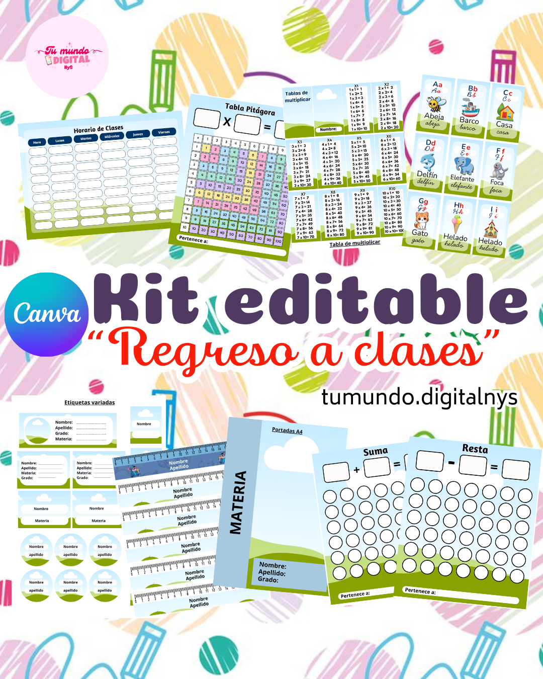 Kit editable "Regreso a clases" - Susana Meriño | Hotmart