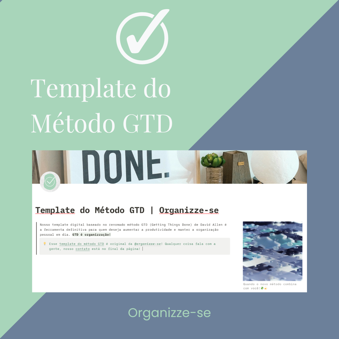 Template do Método GTD - Organizze-se