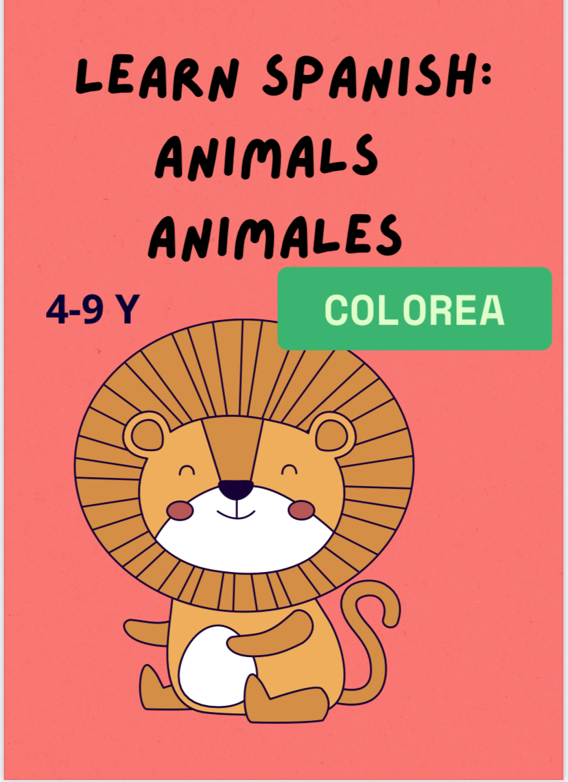 Libro de Colorear Bilingüe: Animales en Español e Inglés - Raquel L...