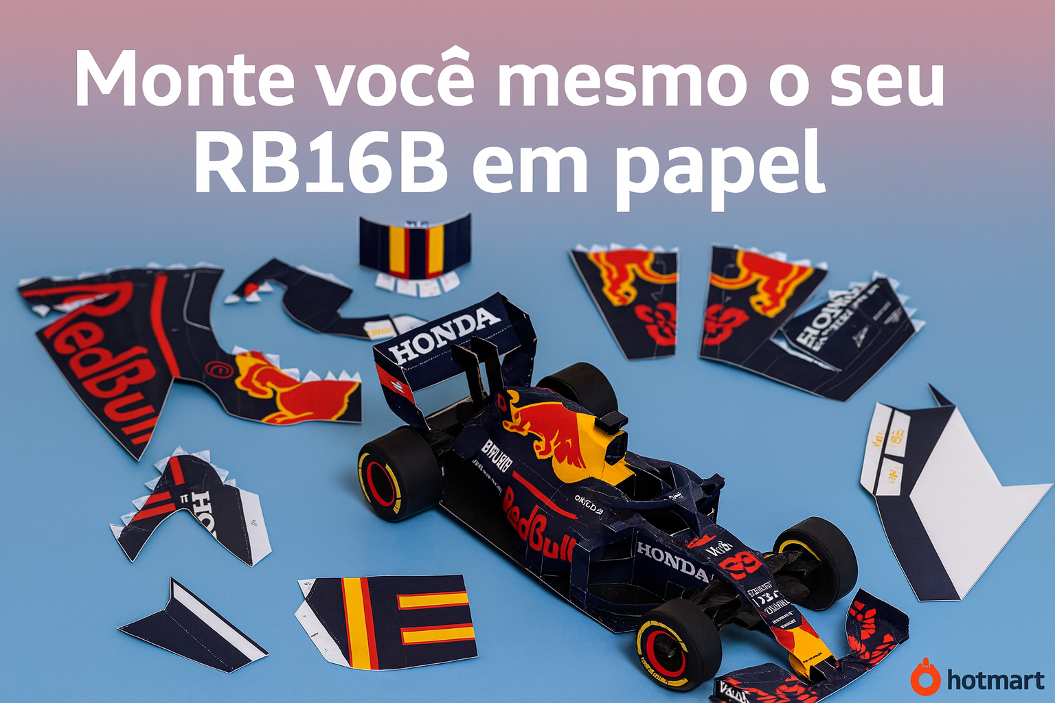 Honda F1 Red Bull Racing RB16B Papercraft - Arquivo para recortar e...