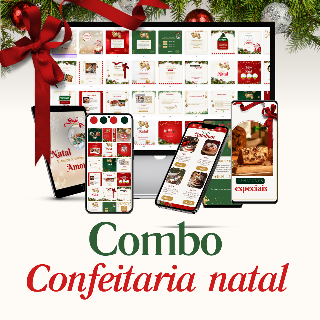 Combo Estratégico de Natal - Confeitaria - PT - Roberta Parreira