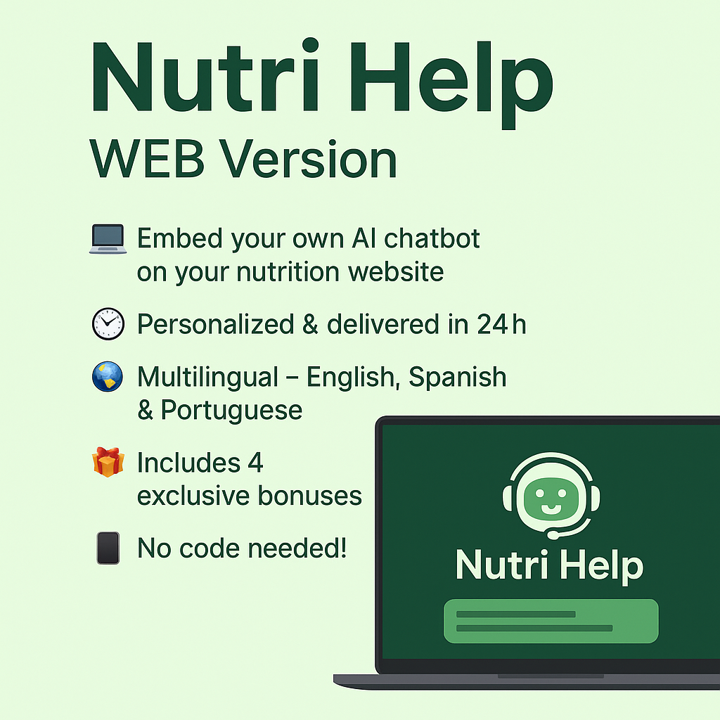 Nutri Help – WEB Version | AI Chatbot for Nutritionists