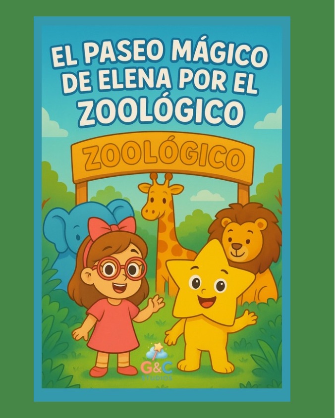 El paseo mágico de Elena por el zoológico, cuento para colorear - G...