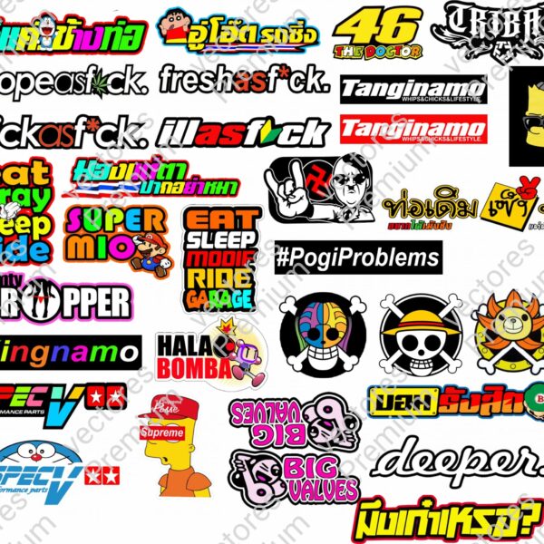 Mega pack +500 stiker para sublimacion y ploter de corte - Vectores...