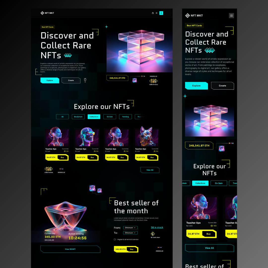 NFT MKT - 100% Editable Responsive Template