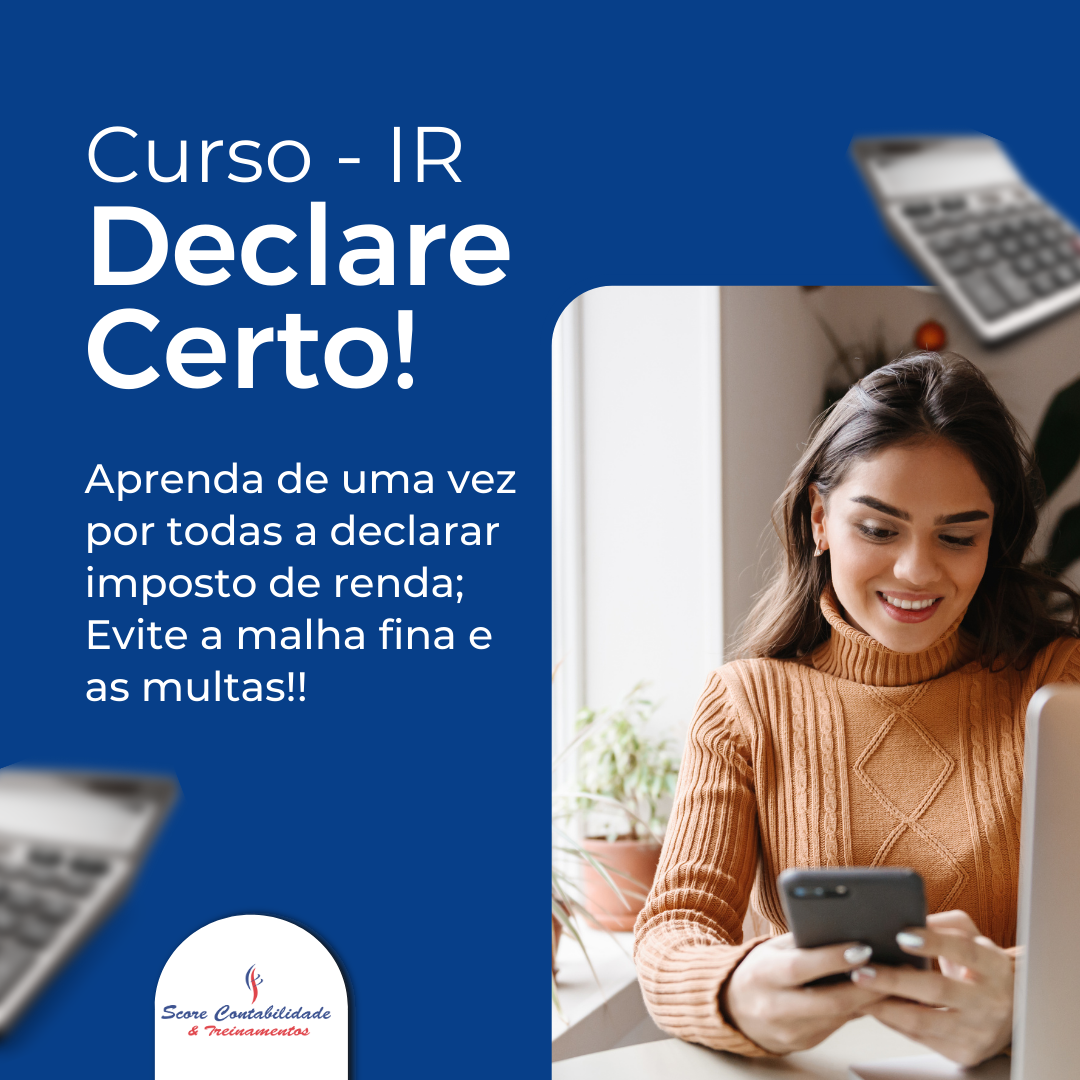 IR Declare Certo - Score Contabilidade & Treinamentos | Hotmart