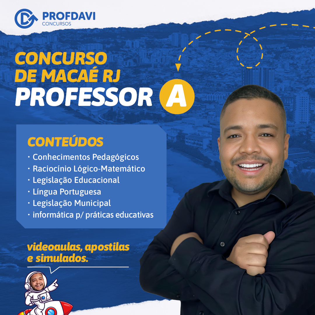 Concurso Macaé RJ - Professor A - Professor Davi | Hotmart