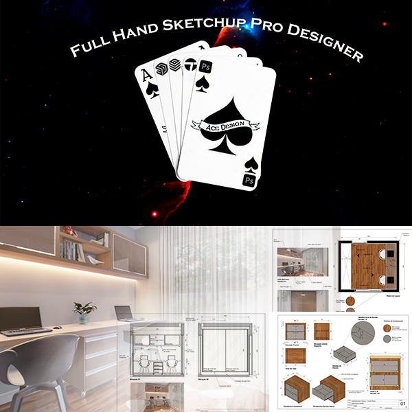 Sketchup FULL HAND Layout + Render - Pro Designer | Hotmart