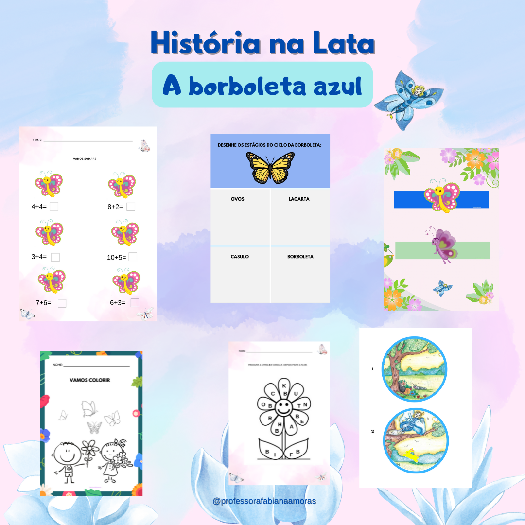 História na lata Borboleta Azul -Sequência didática - Fabiana Amor...