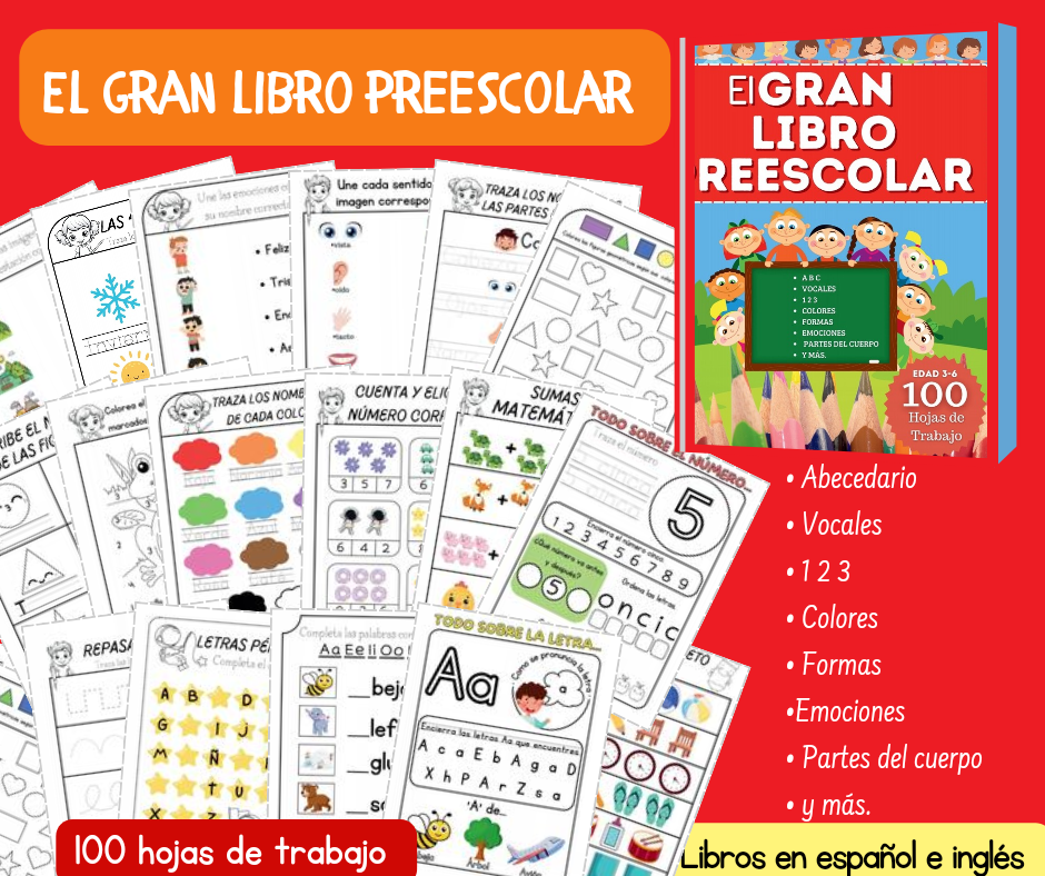 APRENDIZAJE PARA NIÑOS - 3 LIBROS DIGITALES (EL GRAN LIBRO PREESCOL...