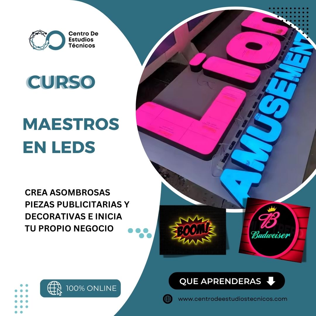Curso Fabricación De Letreros En Led Y Acrilico - Centro de Estudio...