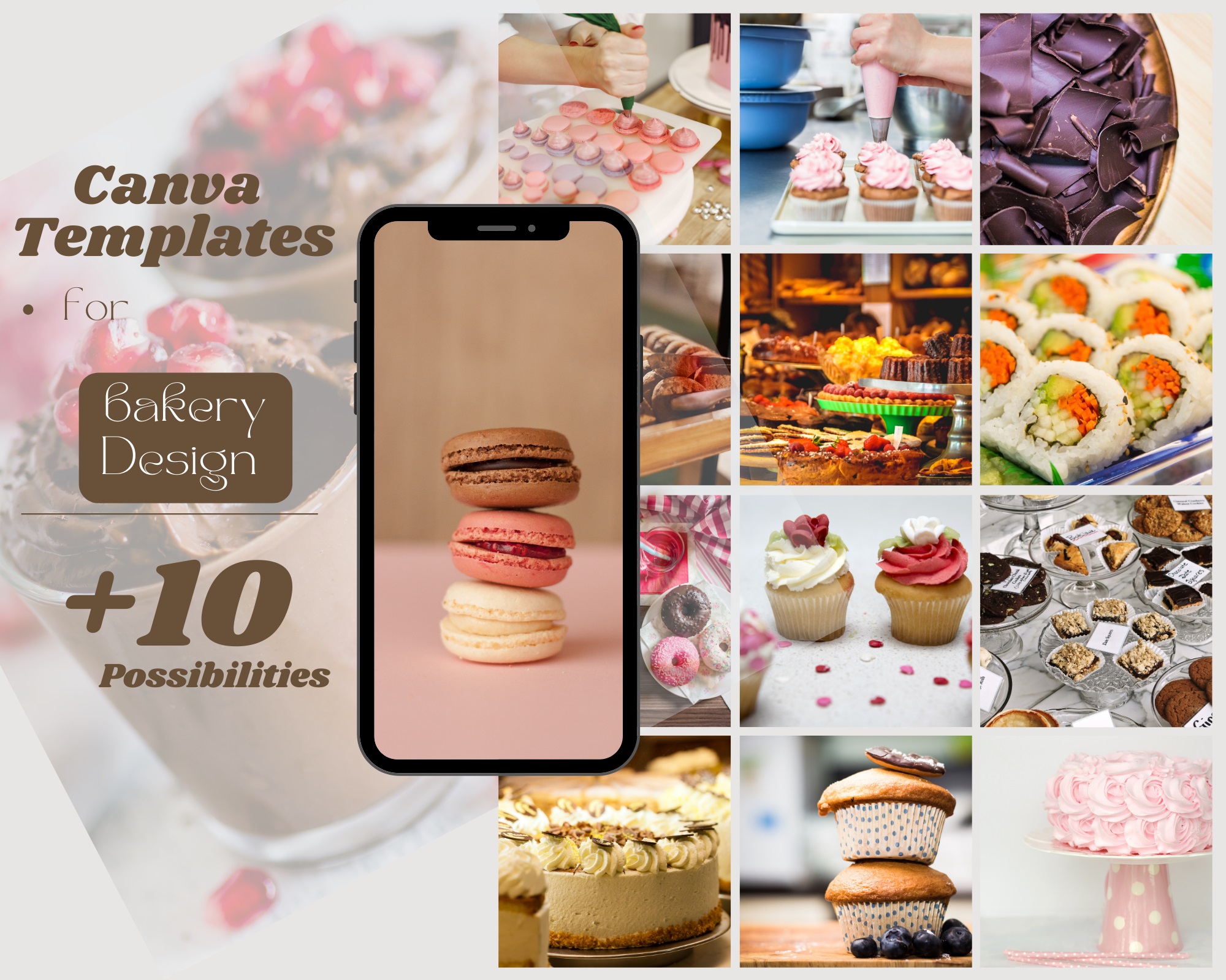Canva Template bakery +10 possibilities - Celina - Package Designer...