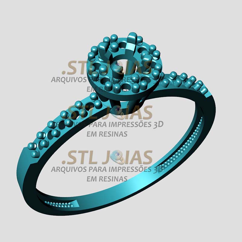 ANEL CHUVEIRO ARO CRAVEJADO Arquivo para impressão 3D. Formato STL