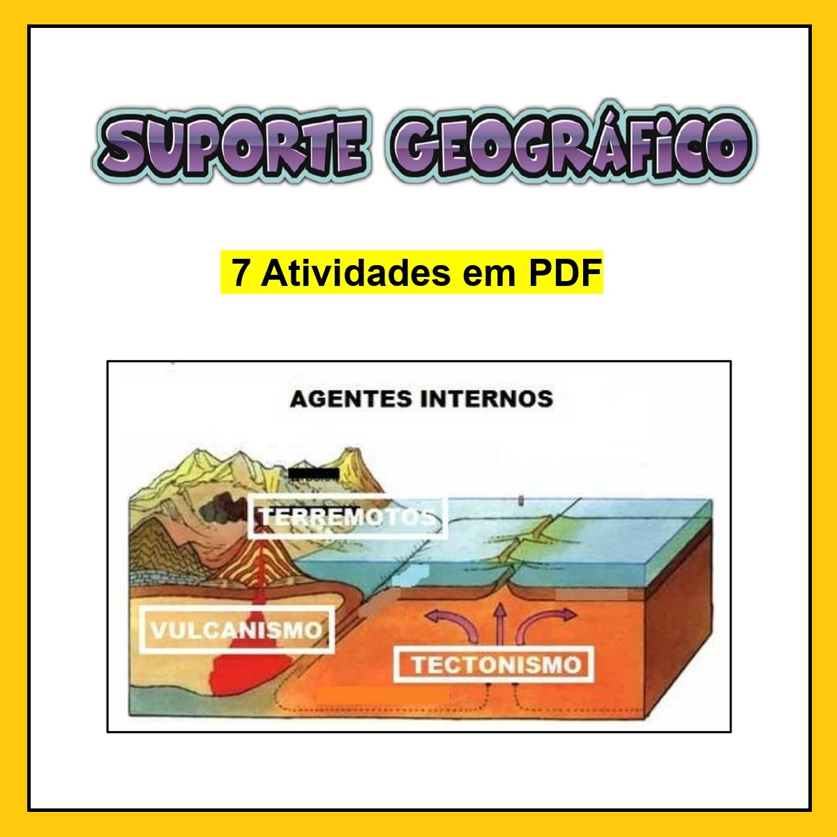 7 Atividades Agentes Internos do Relevo - caderno 1 🌋 - Suporte Ge...