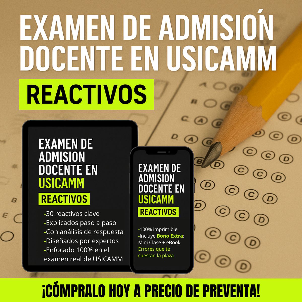 Ebook: Reactivos de Examen Docente USICAMM: 30 Preguntas Clave con ...