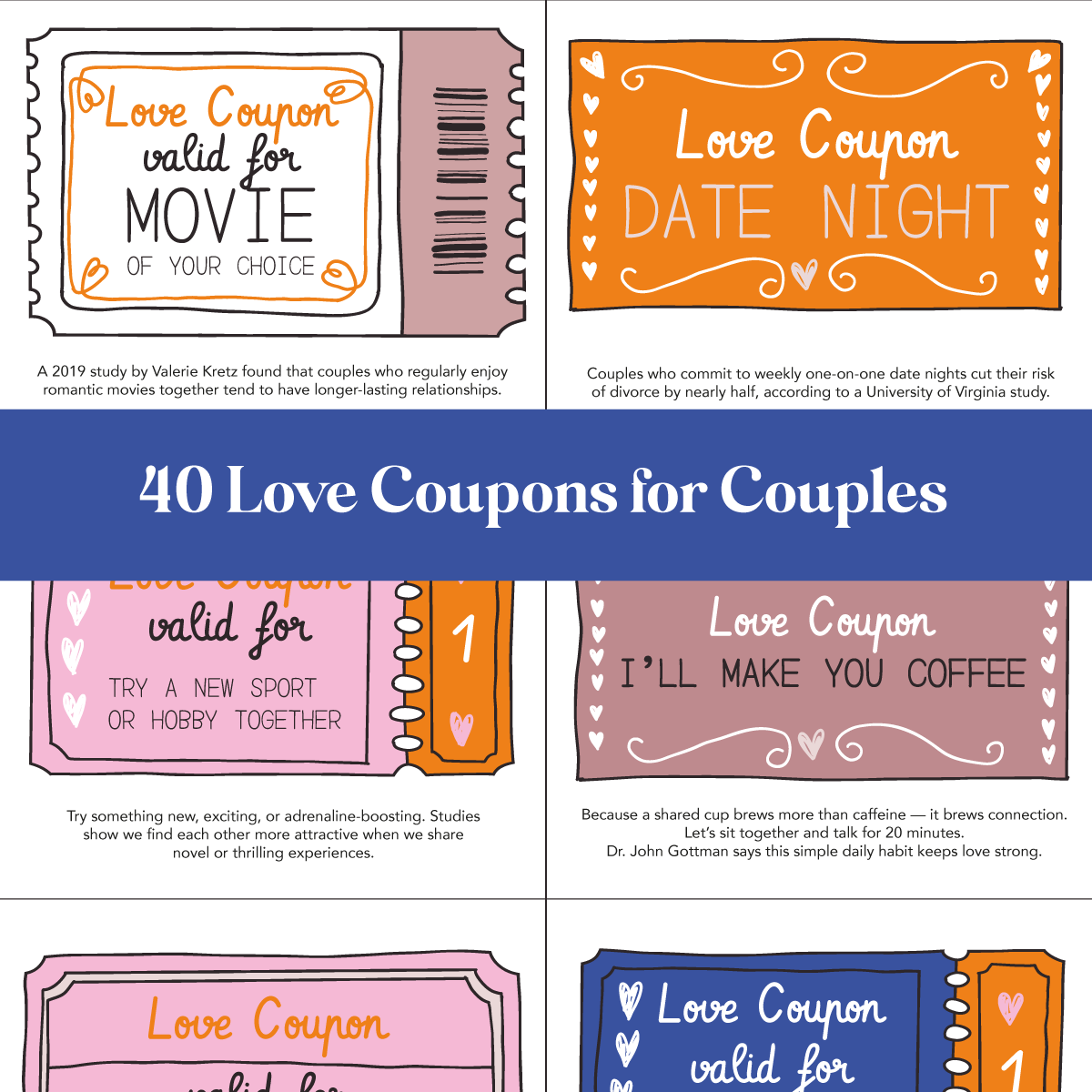 40 Printable Love Coupons for Couples