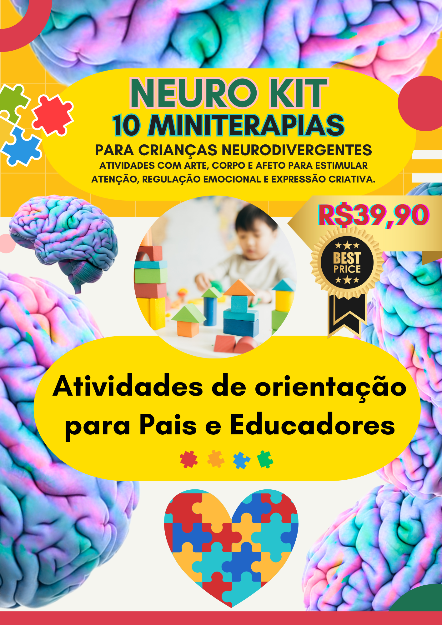 NEURO KIT - 10 Mini Terapias para crianças neurodivergentes! - Tais...