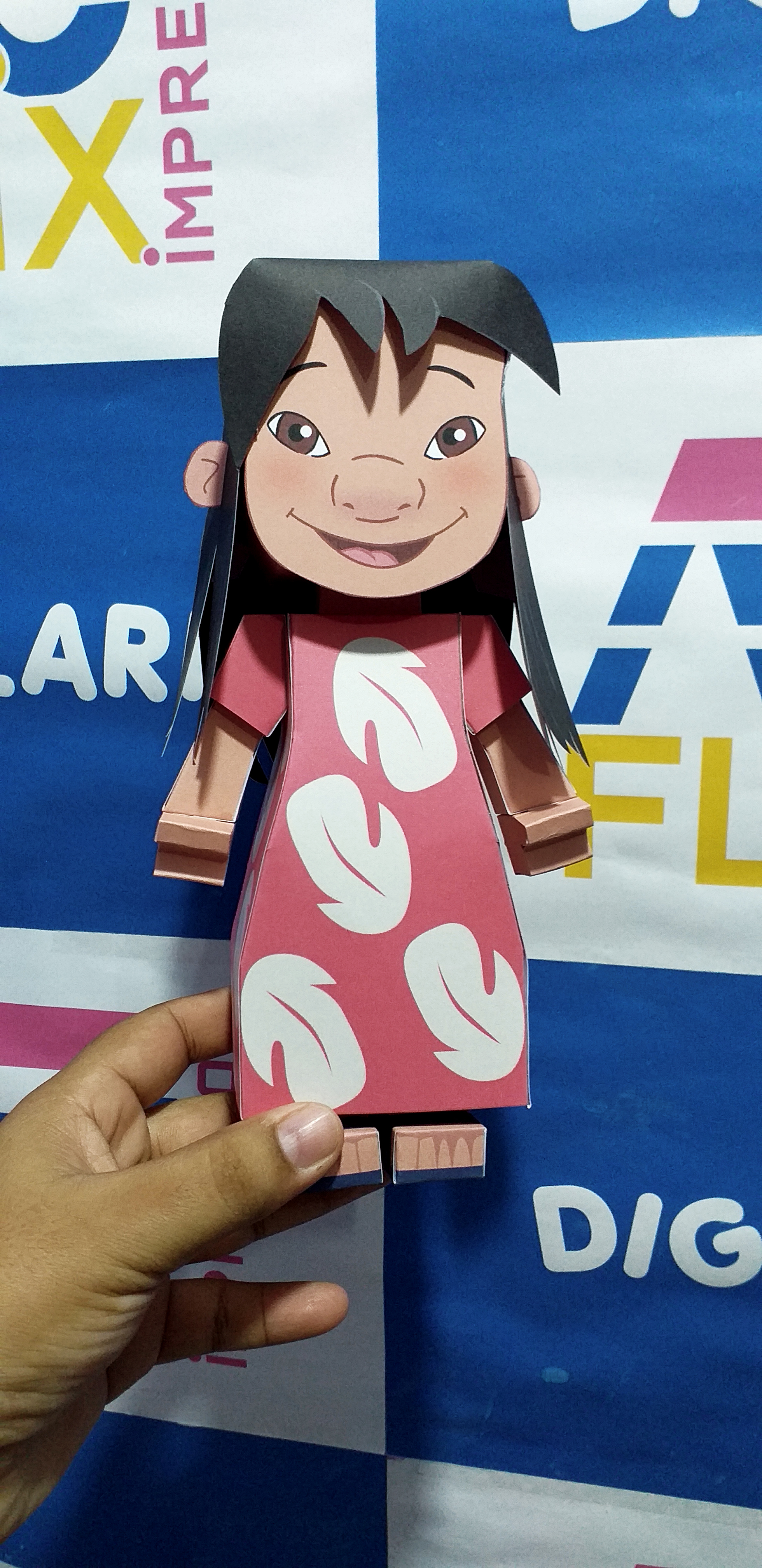 Lilo (Lilo e Stitch) - Boneco de papel papertoy - Ajflix Bonecos de...