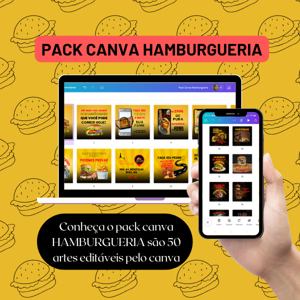 Pack Canva Hamburgueria - Patricia Araujo Carvalho | Hotmart