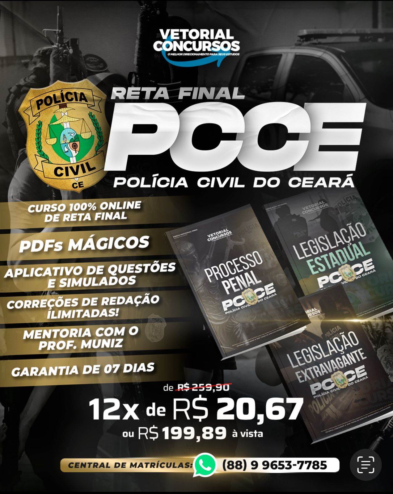Reta Final PCCE 2025 - Vetorial Concursos | Hotmart