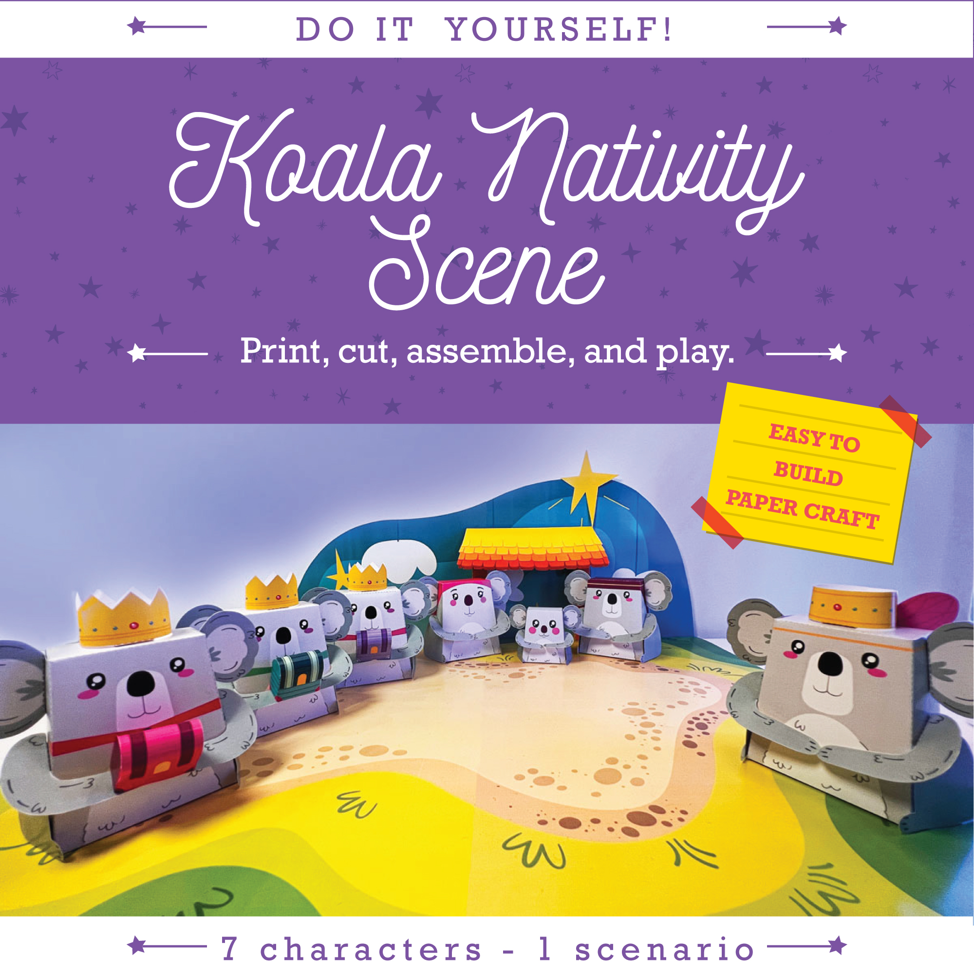Create, Cut & Celebrate: A koala Nativity printable for Aussie ...