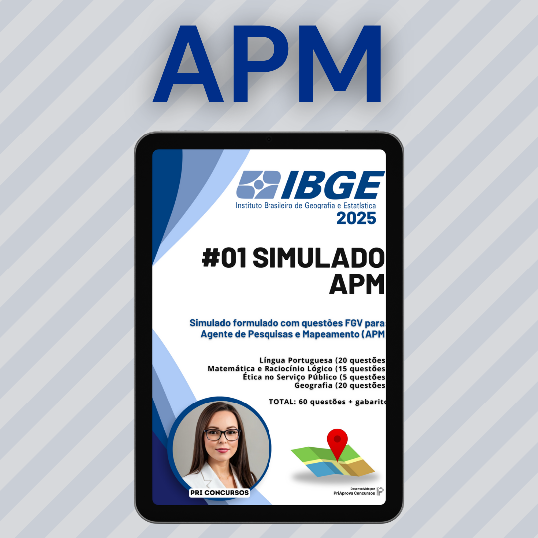 #01 SIMULADO PARA APM DO IBGE 2025 - Priscila Bertholo | Hotmart