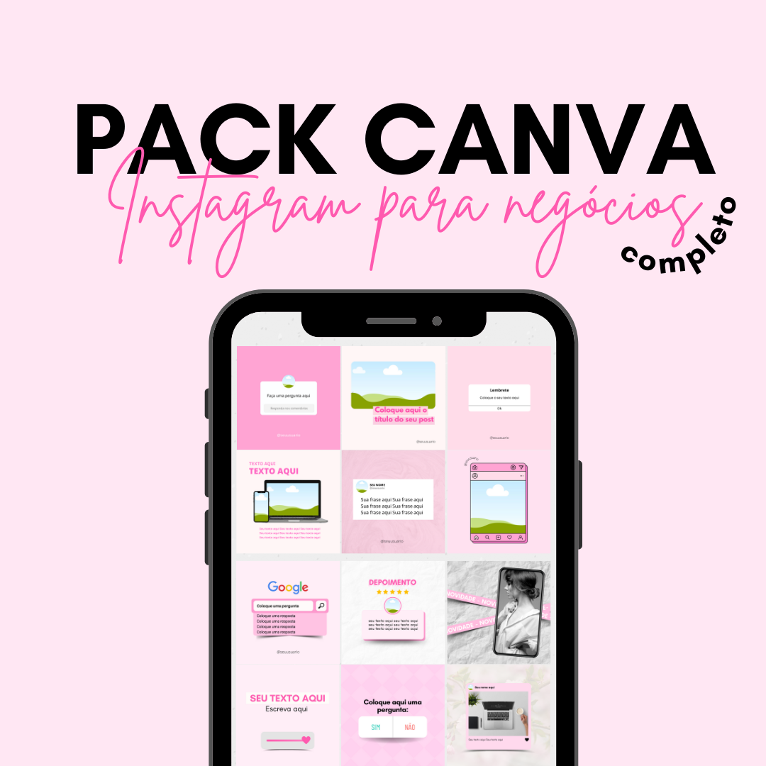 Pack Canva - Instagram para negócios COMPLETO